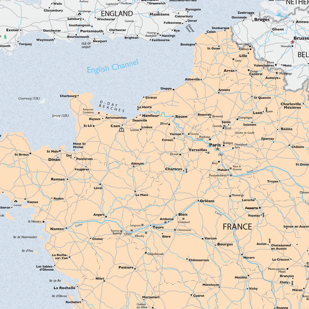 French Traveler Map — Print Only – MapYourTravels.com
