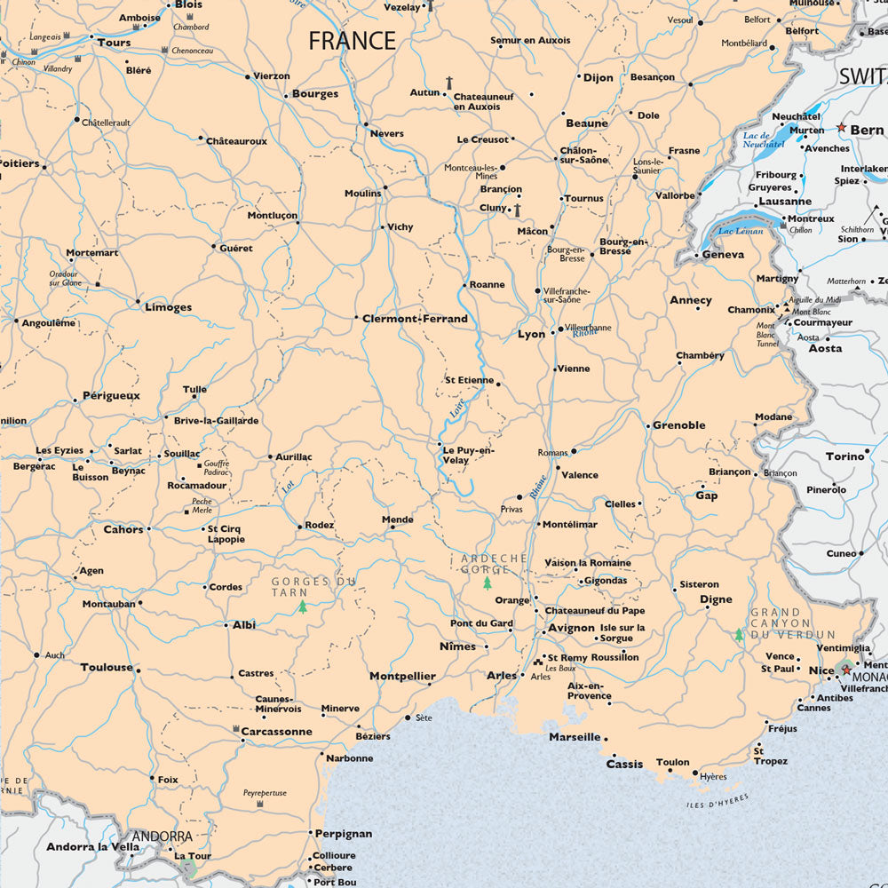 French Traveler Map — Print Only – MapYourTravels.com
