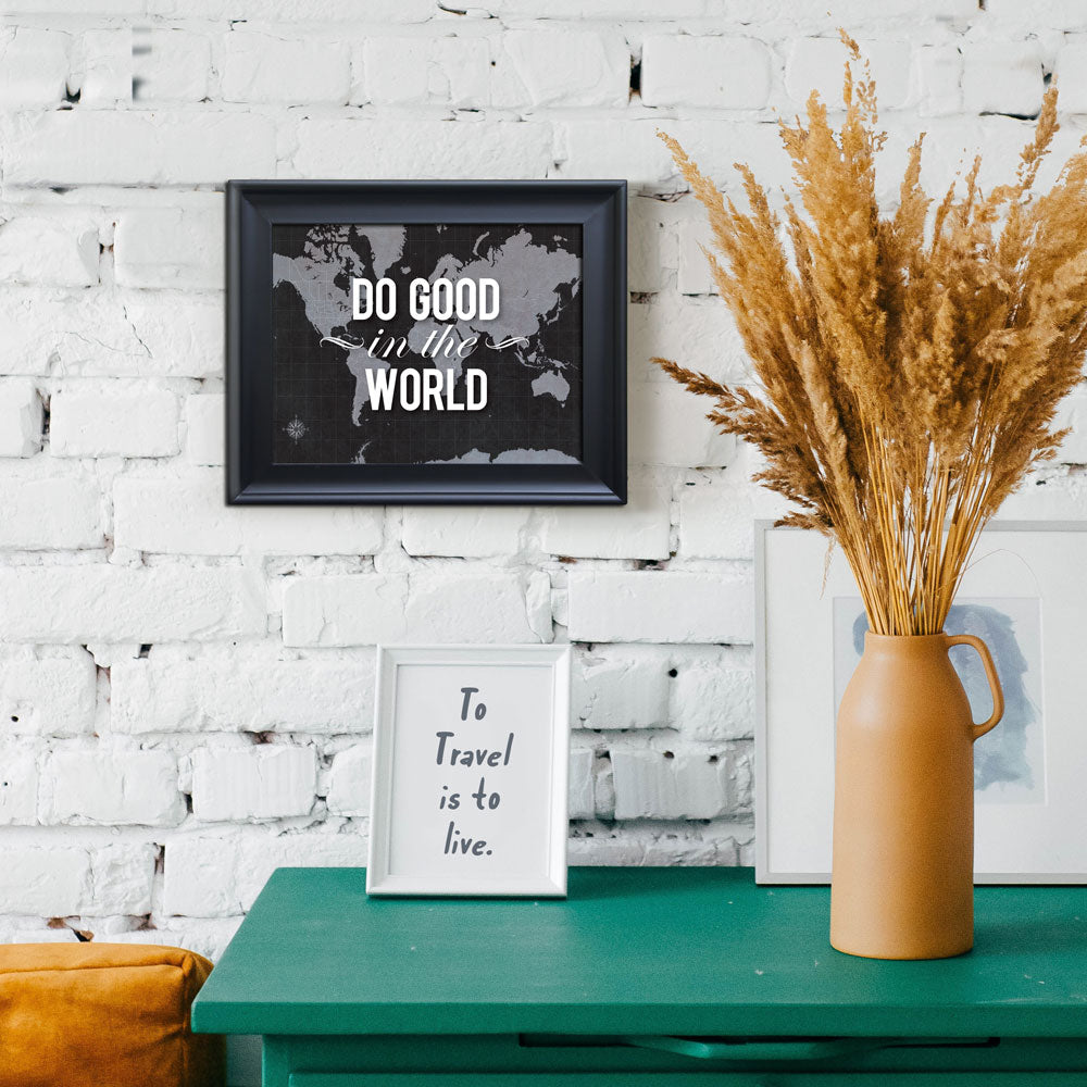 Blueprint Map Print "Do Good in the World" – MapYourTravels.com