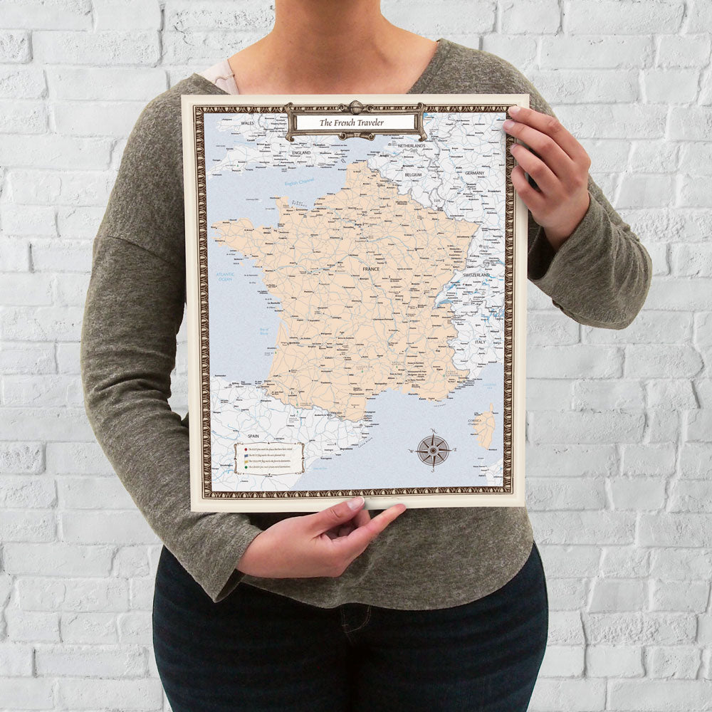 French Traveler Map — Print Only – MapYourTravels.com
