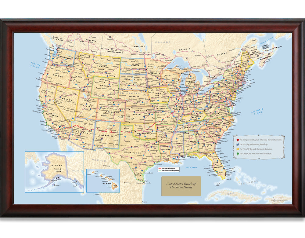 Personalized U.S. Traveler Map – MapYourTravels.com