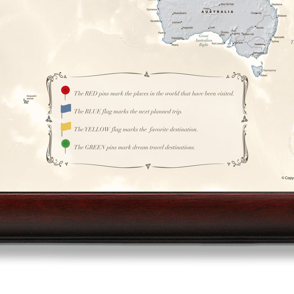 Map Your Travels Push Pin World Travel Map Framed – MapYourTravels.com