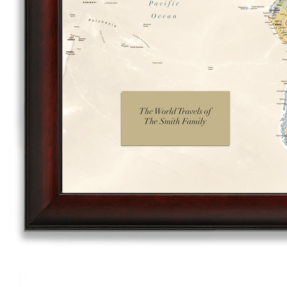 Map Your Travels Push Pin World Travel Map Framed – MapYourTravels.com