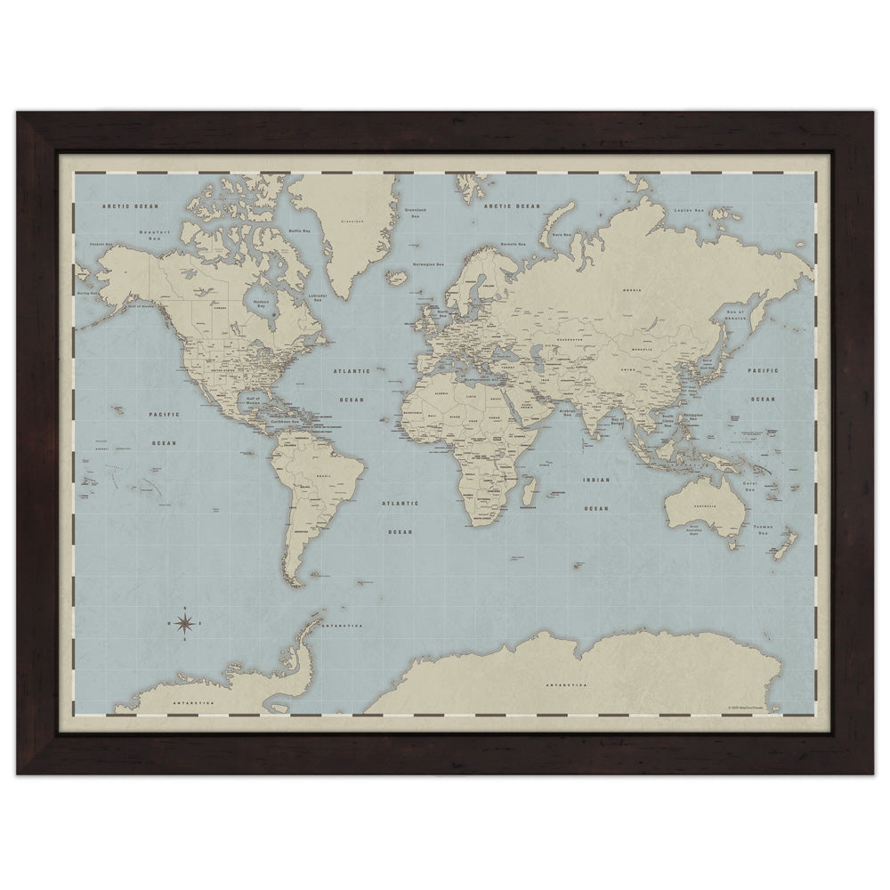 Contemporary World Travel Map – MapYourTravels.com