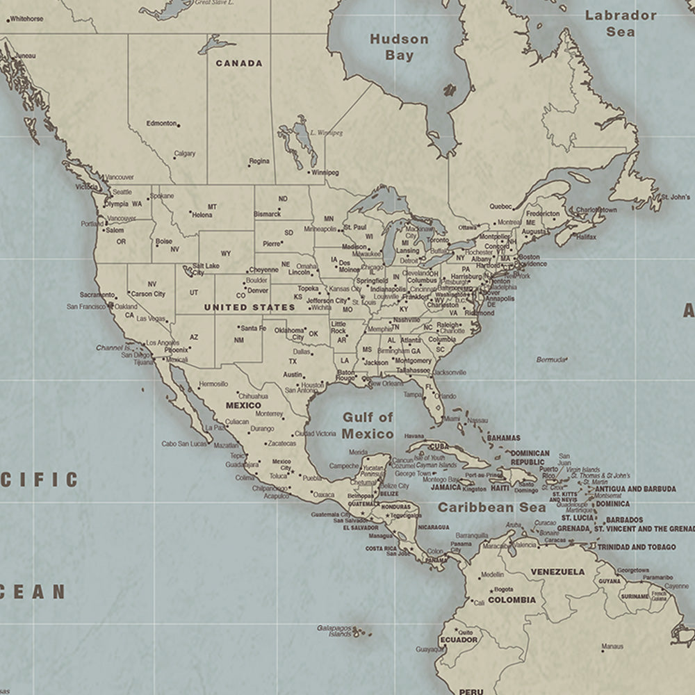 Contemporary World Travel Map – MapYourTravels.com