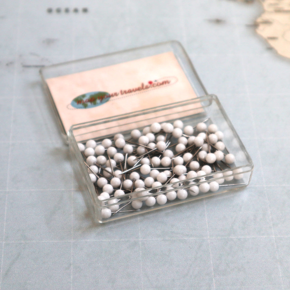 White Pin Set for Blueprint/Urban Maps – MapYourTravels.com