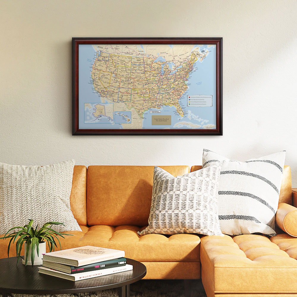 Personalized U.S. Traveler Map – MapYourTravels.com