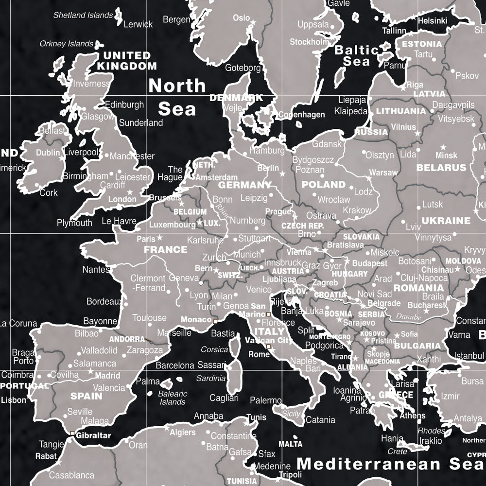 Urban Slate World Travel Map – MapYourTravels.com