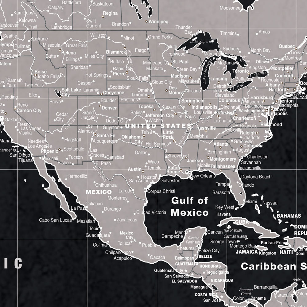 Urban Slate World Travel Map – MapYourTravels.com